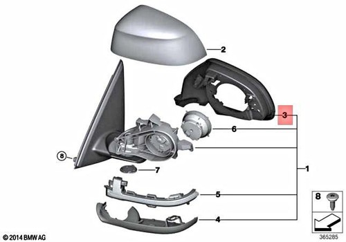 Genuine BMW X3 X4 M X5 X6 F15 F16 F25 Supporting Ring Black Right ...
