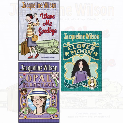Jacqueline Wilson Collection 3 Books Set Wave Me Goodbye Clover Moon ...