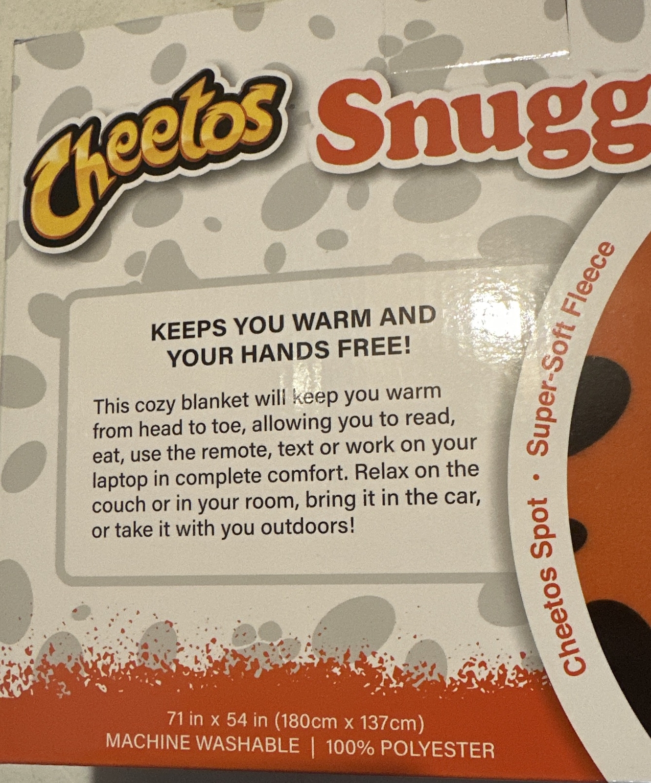 Snuggie Cheetos Wearable Soft Fleece Blanket Sleeves Christmas Gift ...