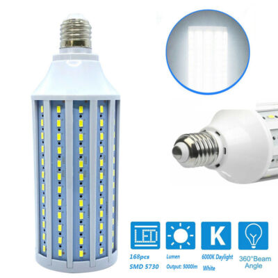 LED Corn Light Bulb 300W Eq 168-Chip E26 5000lm 30W Cool Daylight 6000K ...
