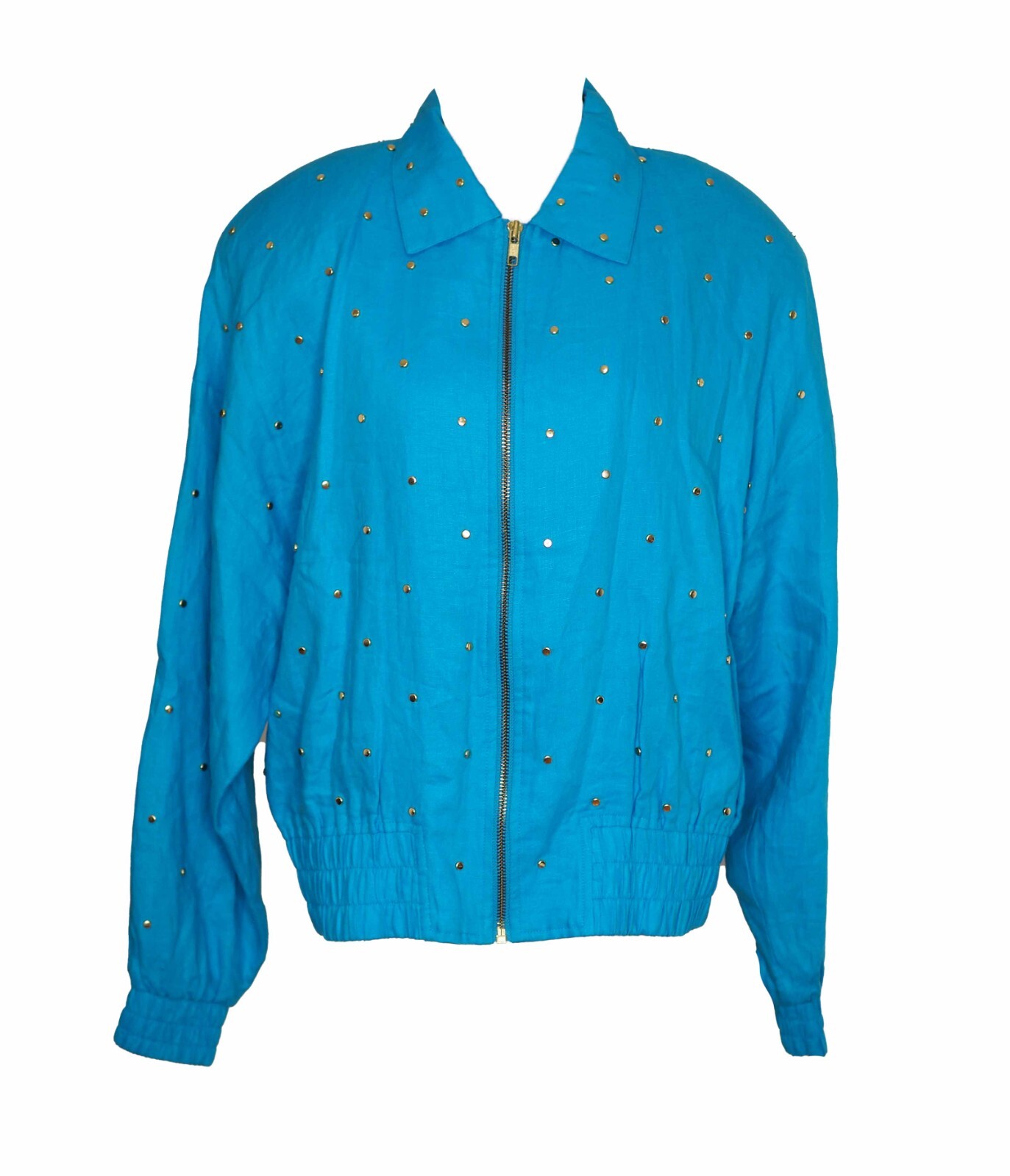 90s Vintage IB DIFFUSION M 8 Jacket Linen Track Bombe… - Gem