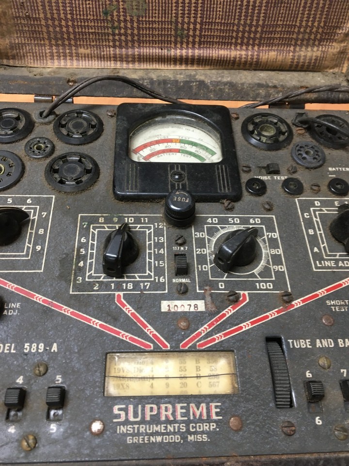 Vintage SUPREME Instruments 589-A Vacuum Tube Tester for Parts or ...