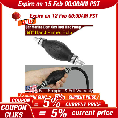 3/8'' Hand Primer Bulb Outboard Car Marine Boat Gas Fuel Line Pump for ...