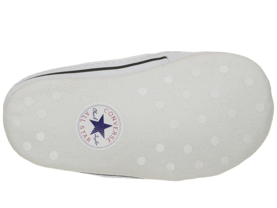 Converse New Born Crib Booties Boys Girls Whie Leather First Star Baby ...