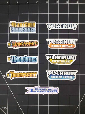 Pokemon HeartGold SoulSilver + Platinum Era Set Symbol 9 Matte Vinyl ...