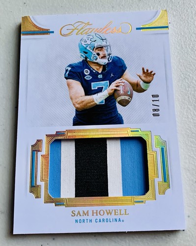 Sam Howell 08/10 Patch 2022 Panini Flawless Collegiate Football Card | eBay