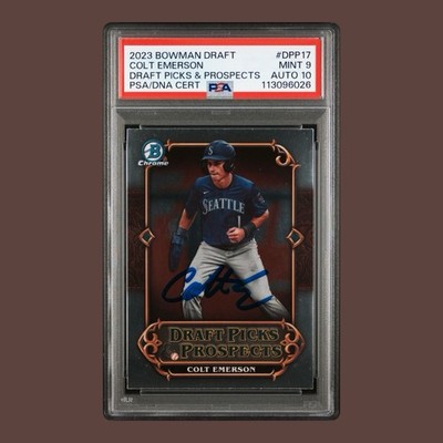 Colt Emerson Rookie Auto 2023 Bowman Chrome Draft Picks & Prospect RC ...