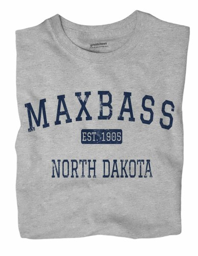 Maxbass North Dakota ND T-Shirt EST | eBay