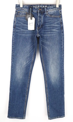 DENHAM Drill Men Jeans W27/L32 Blue Slim Tapered Fit Classic Buttoned ...