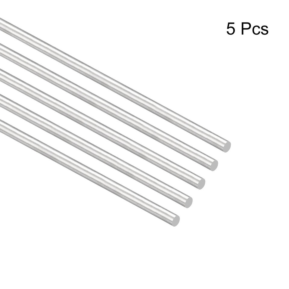 5pcs Stainless Steel Round Rods 4mm x 400mm Solid Shaft Rods for RC DIY ...