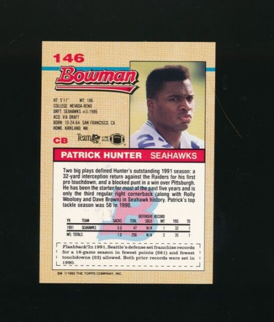 1992 Bowman Patrick Hunter #146 signed auto autograph | eBay