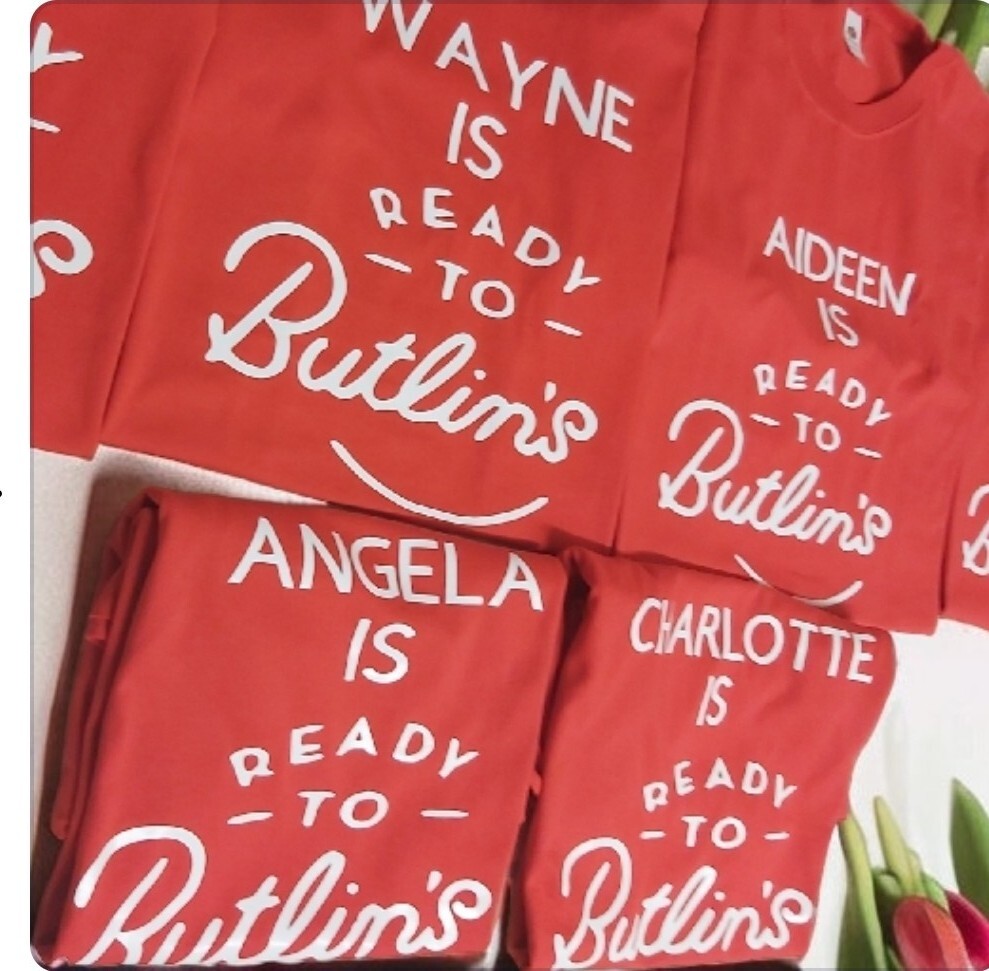 Ready to Butlins T Shirt with personalised name 3 Years -3XL Quality ...