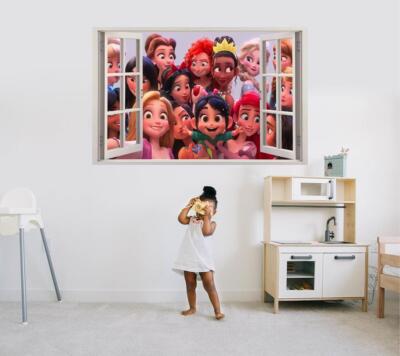 Disney Princesses Selfie Window Decal Wall Sticker Bedroom Decor Art ...