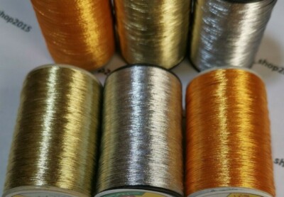 15-600+M Metallic Gold Silver Thread Cross Stitch, Embroidery ...