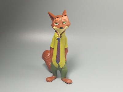Disney Pixar Zootopia Nick Wilde Toy Animal Fox Mini Figure PVC Cake ...