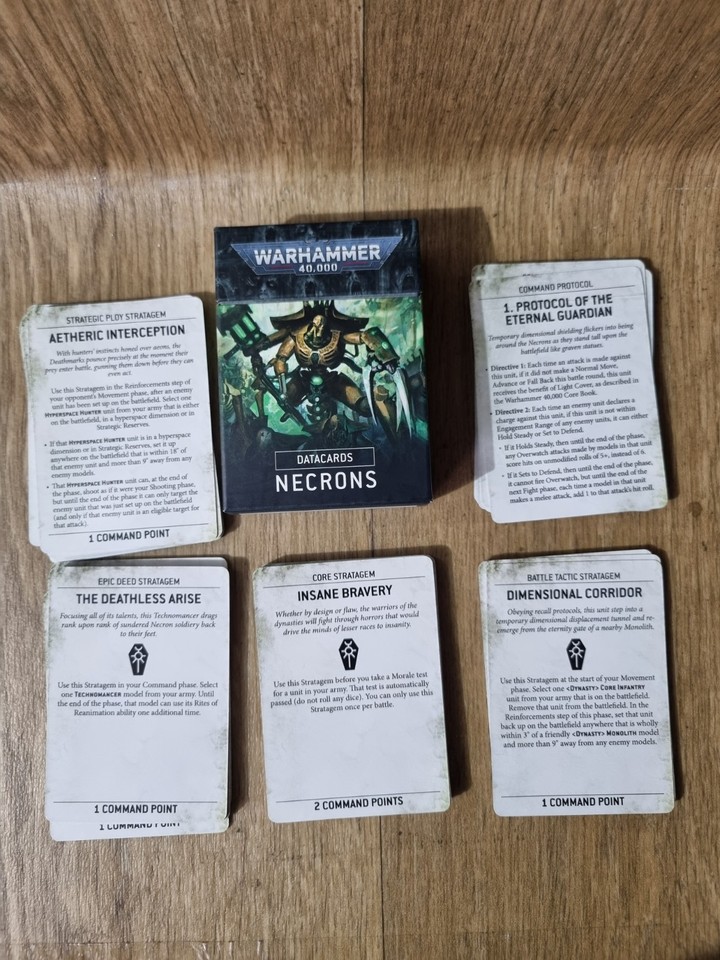 Wh40k Necron Datacards OOP V.Good Condition 40 000 Cards | eBay UK
