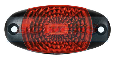 12V 24V OVAL RED REAR LED MARKER POSITION LAMP / LIGHT TRUCK VAN LORRY ...