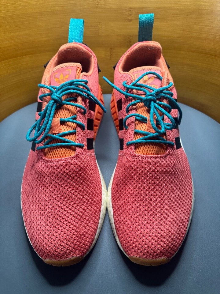 Adidas NMD R2 Boost Sneakers Size 13 Men's Orange Athletic Shoes | eBay