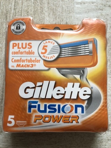 Pack 5 Lames GILLETTE "Fusion POWER" Recharge de Rasoir Lot Gilette ...