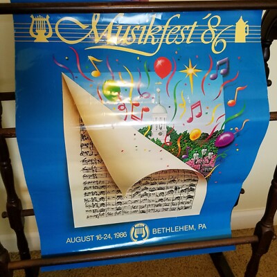 Vintage Musikfest 86' Bethlehem PA Poster | eBay
