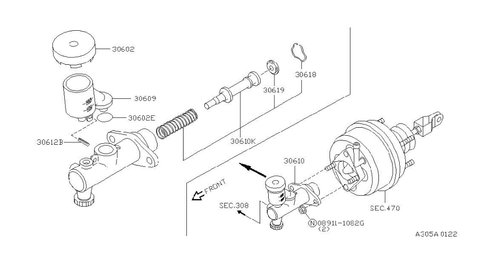 Nissan Genuine OEM Cylinder assy-clutch master Y61 PATROL(GR) ☆ 30610 ...