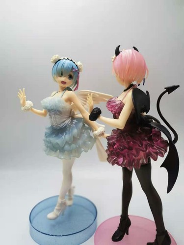 25CM PVC No Box Anime Girl devil Angel Rem & Ram Figures Collect toy | eBay