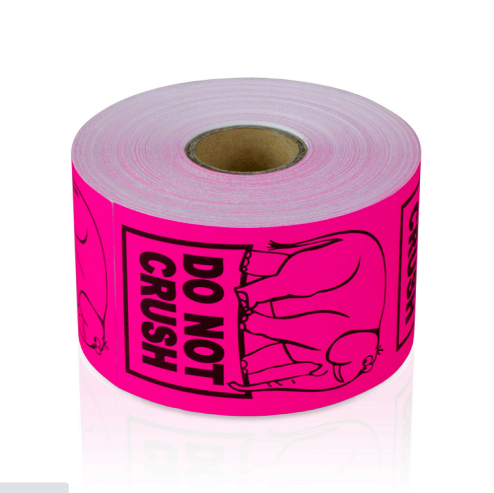 2x3-inch Do Not Crush / Pink Elephant Labels Adhesive Stickers 2 RLS ...