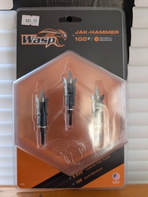 Wasp Archery Broadhead Jak Hammer 3 Blade Mechanical 100 Grain 3 Pack ...