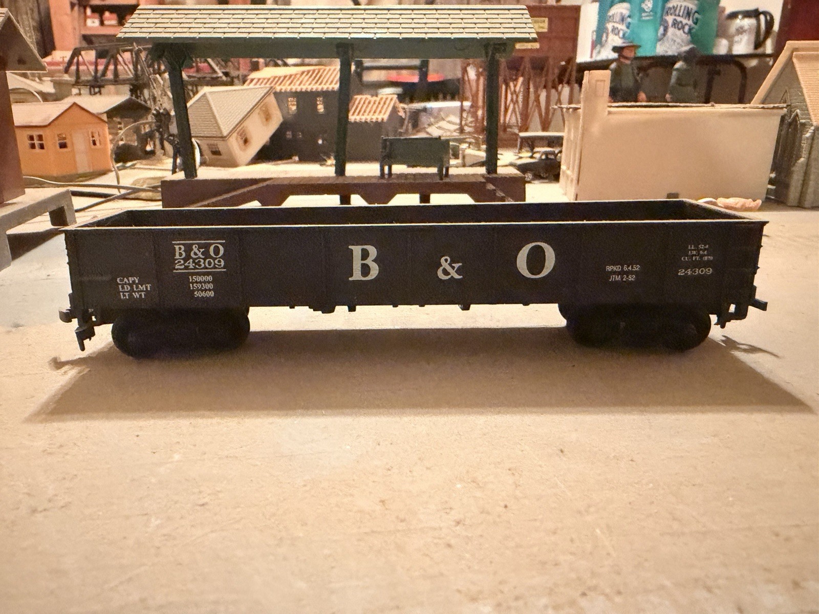 HO Scale B&O 24309 Black Gondola NIB Industrial Rail 1:87 Gauge ...