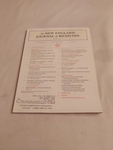 2011 January 6, The New England Journal Of Medicine, Health Care Reform ...