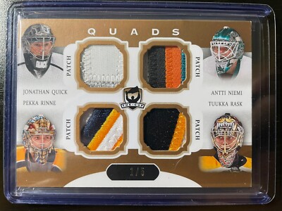 13-14 The Cup QUADS Patch C4-KEEP Jonathan Quick A.Niemi P.Rinne Tuukka ...