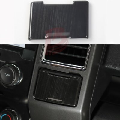 Black Wood ABS Center Console Power Outlet Cap Cover For Ford F150 2015 ...