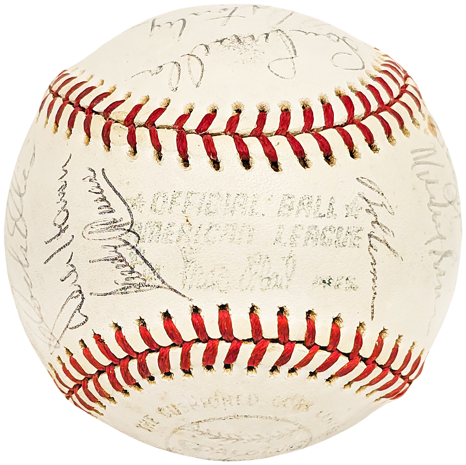 1976 Yankees Team Signed Autographed Baseball 25 Sigs Thurman Munson ...
