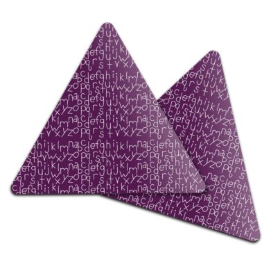 2x Triangle Coaster - Alphabet Print Letters English Kids School #44071 ...
