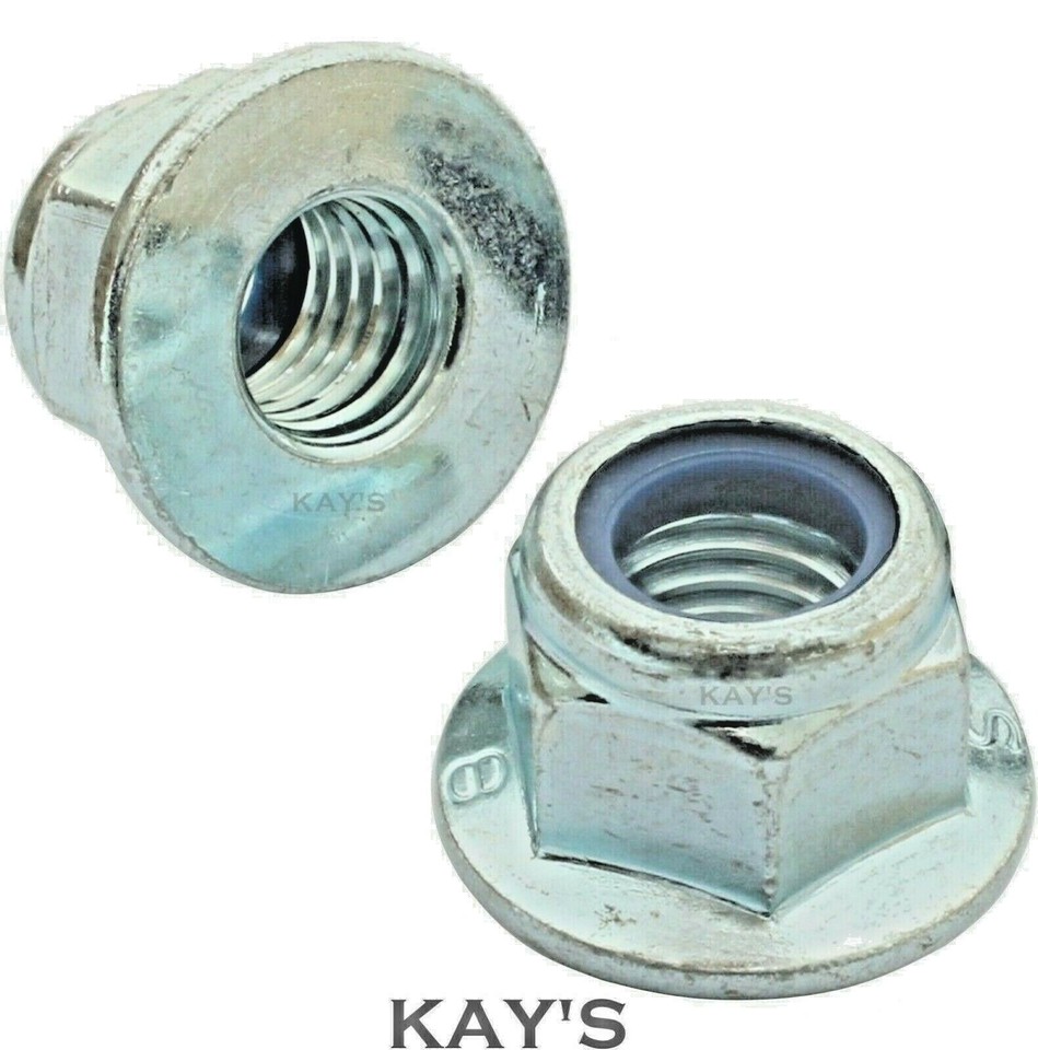 M5 M6 M8 M10 M12 FLANGED NYLOC NUTS FLANGE NYLON INSERT LOCKING NUT ...