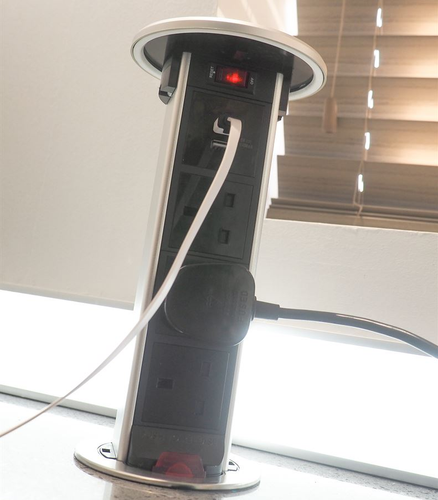 Pull Up Pop-Up Kitchen Worktop Power Dock With QI Wireless Charger ...