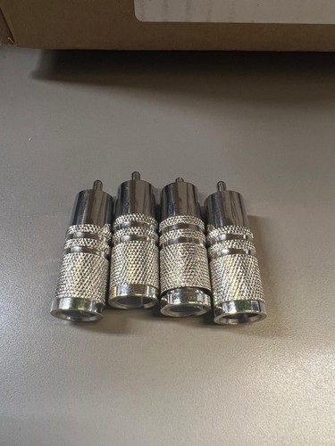 4PC Audio Grade Silver RCA Interconnect Plug Connector | eBay