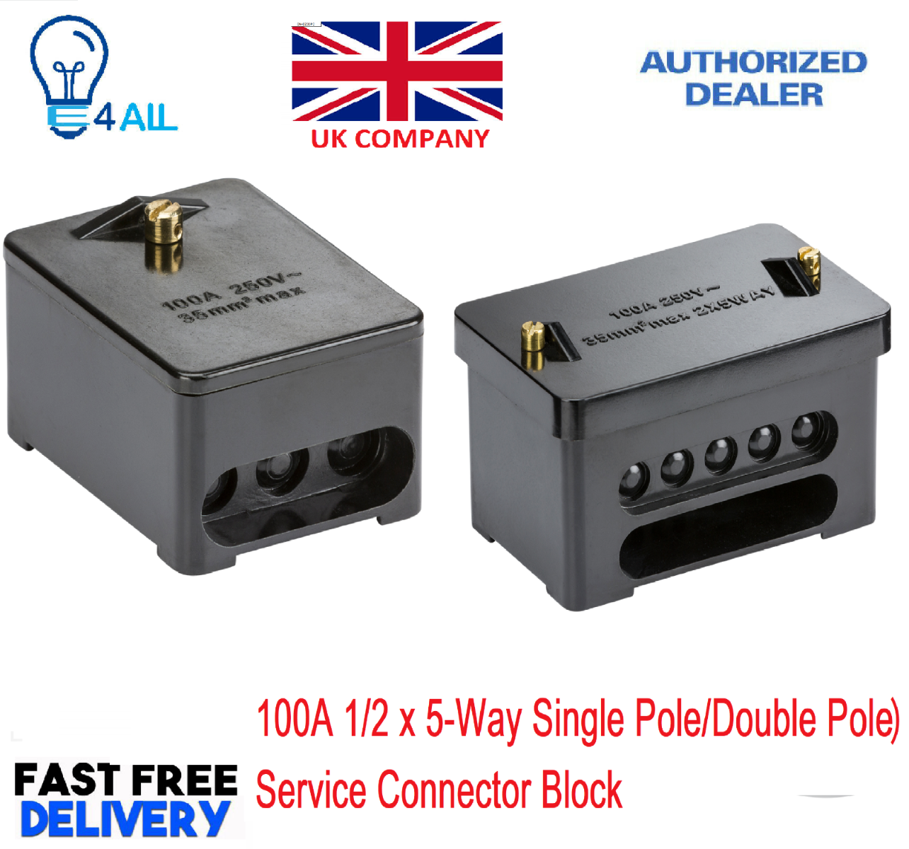 Kinightbridge100A 1/2 x 5-Way Single Pole / Double Pole Service ...