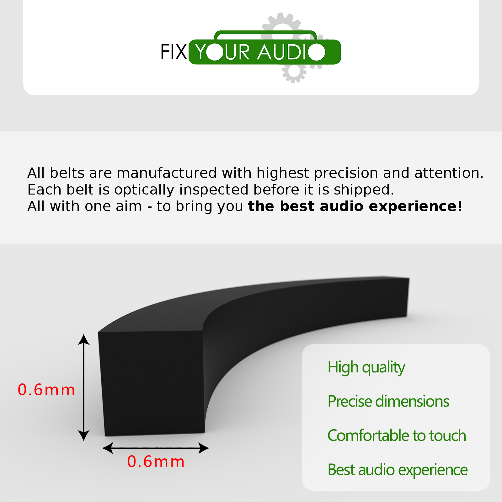 Belt for Sony WM FX485 WM FX487 WM FS495 WM FS500 WM FS593 WM FS595 ...