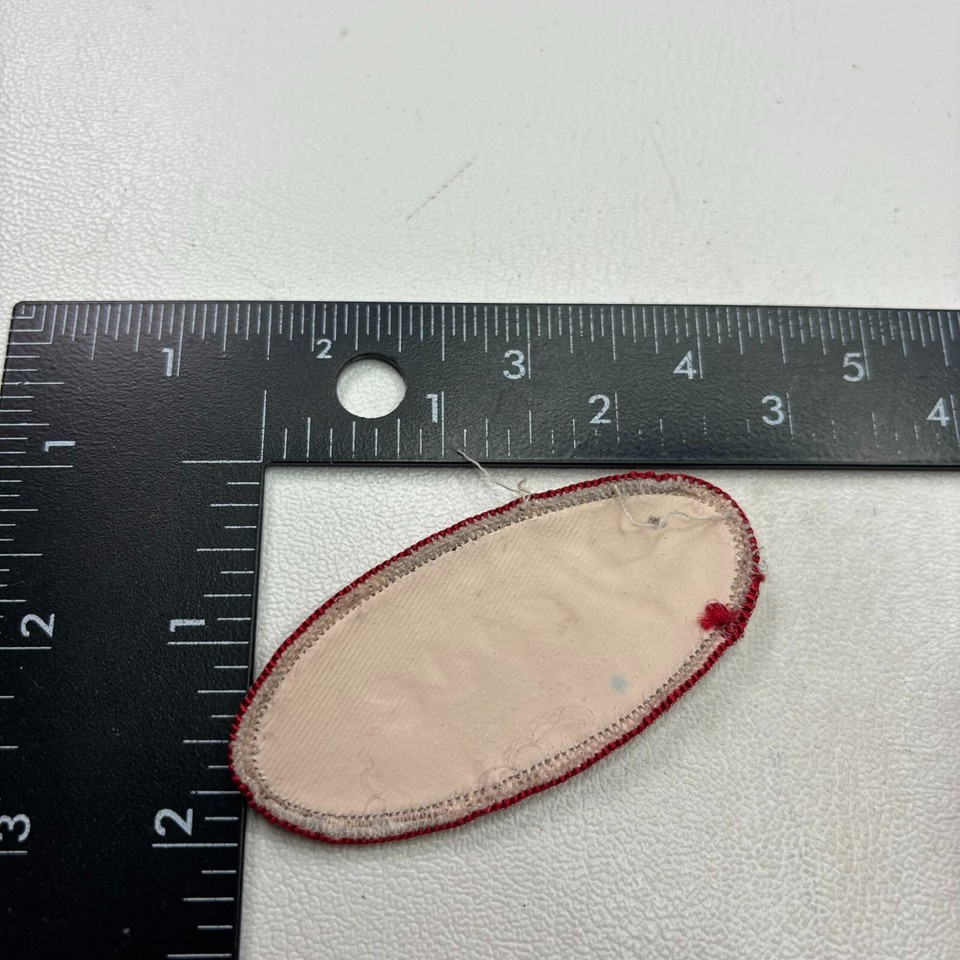 USED Retro Oval Cursive Red JESSE Name Patch (Uniform Mechanic Worker ...