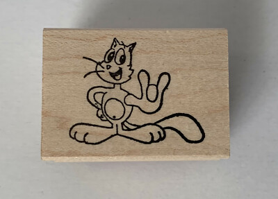 Deaf Cat Signing ILY in ASL Rubber Stamp - I Love You in American Sign ...