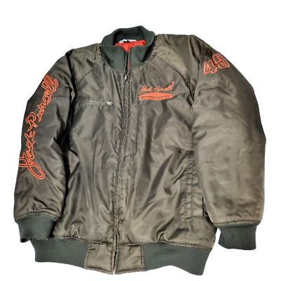 Converse Jack Purcell Bomber Jacket Green Full Zip Embroidered Logo Men ...