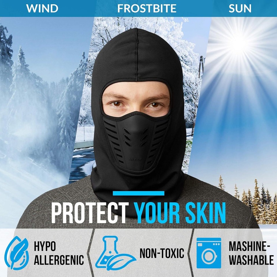 Winter Cold Weather Windproof Thermal Mask Balaclava Ski Face Mask for ...
