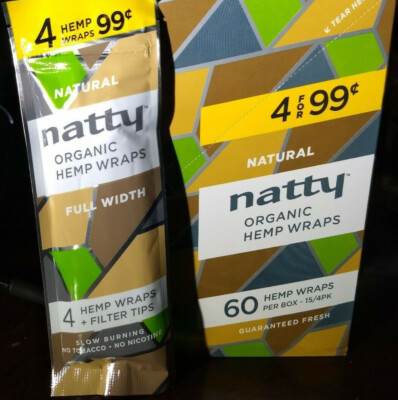 Natty Organic Herbal Flavored Wraps Natural/Original 5/4ct packs | eBay