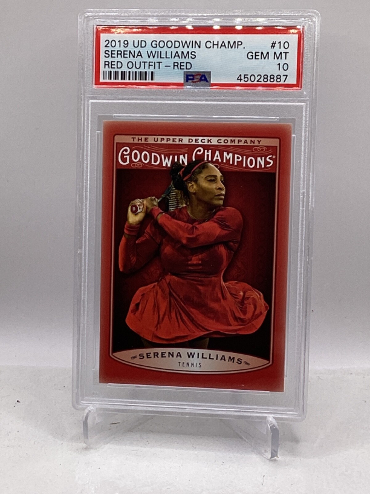2019 UD Goodwin #10 Serena Williams Photo Variation Red PSA 10 (Top Pop ...