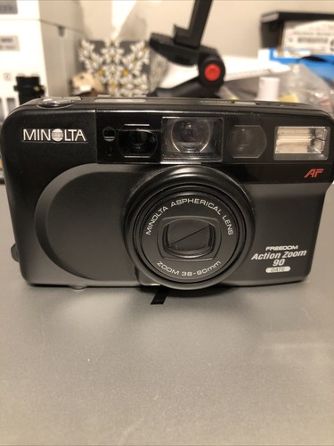 Minolta Freedom Action Zoom 90 Date Film Camera Point and Shoot 35mm ...