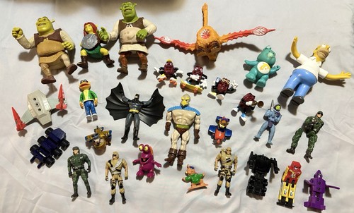 Vintage Random Mixed Lot Of Toys And Action Figures 1980’s-90s Bottom ...