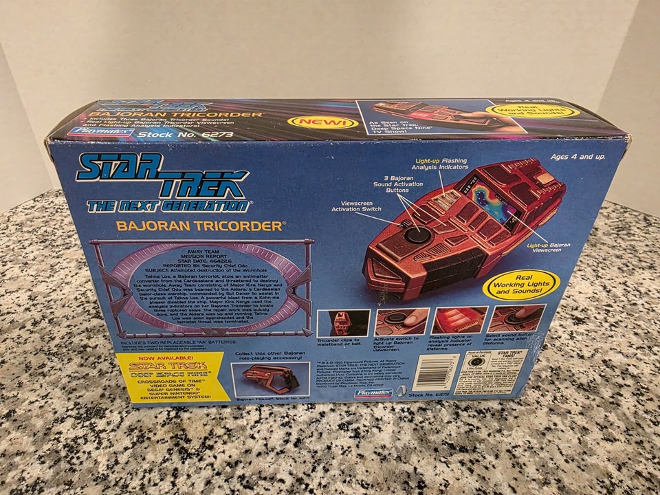 Bajoran Tricorder 1995 STAR TREK Next Generation MIB NEW Open Box | eBay
