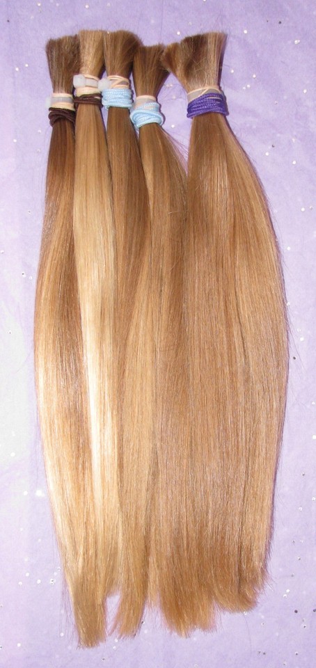 HUMAN HAIR FIVE BLONDE BLEND PONYTAILS / THREE FEMALE HAIRCUTS REBORN ...