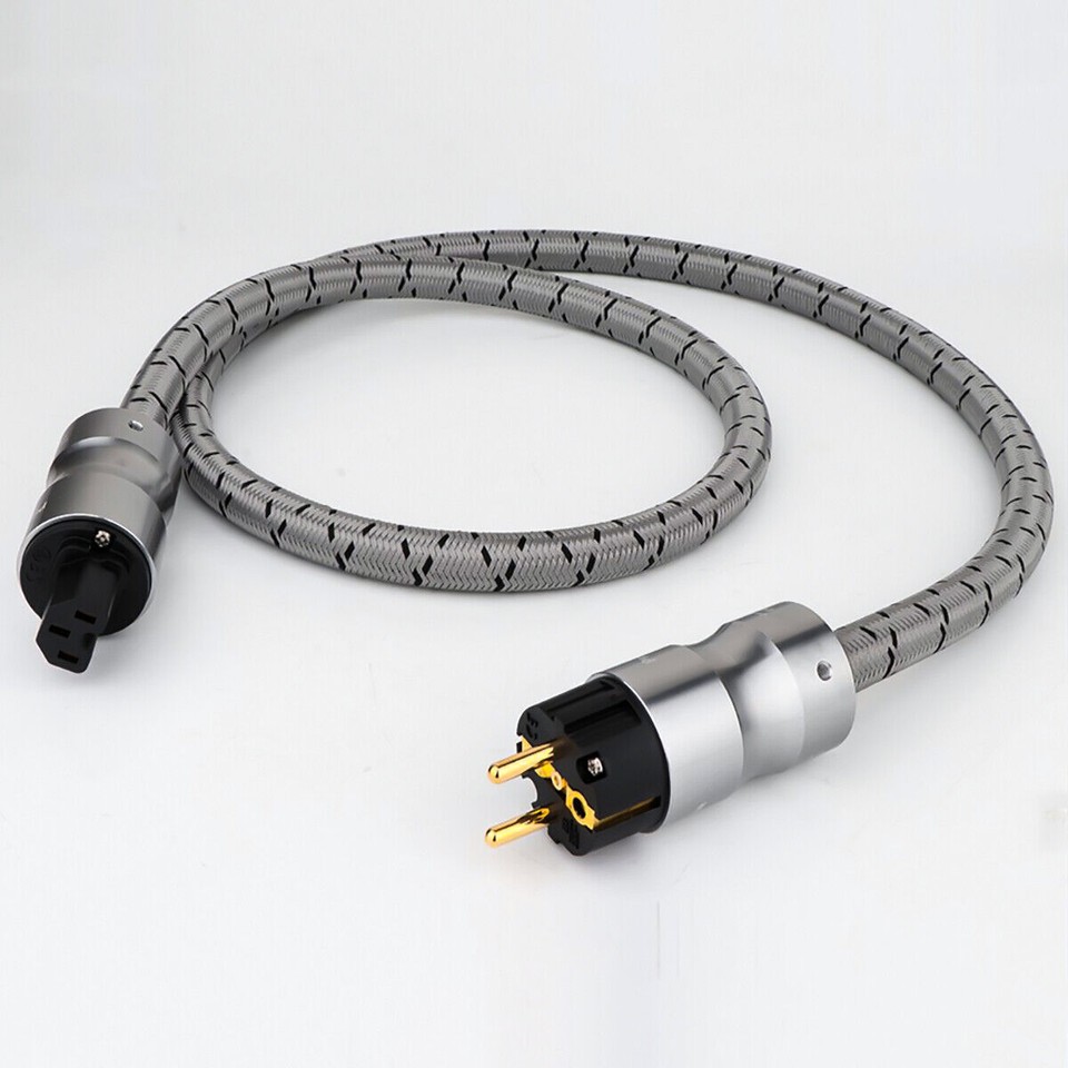 HiFi Audio Power Cable Audiophile US EU Schuko Amplifier Power Cable ...